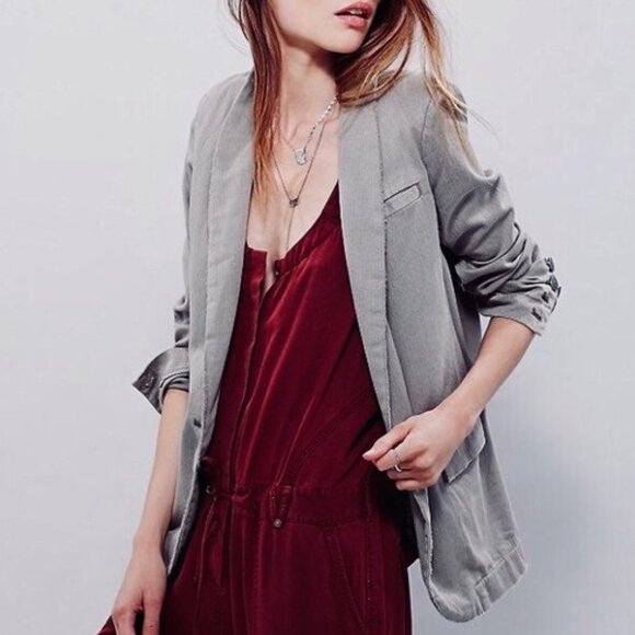 Free People | Jackets & Coats | Free People Slouchy Boyfriend Blazer ...